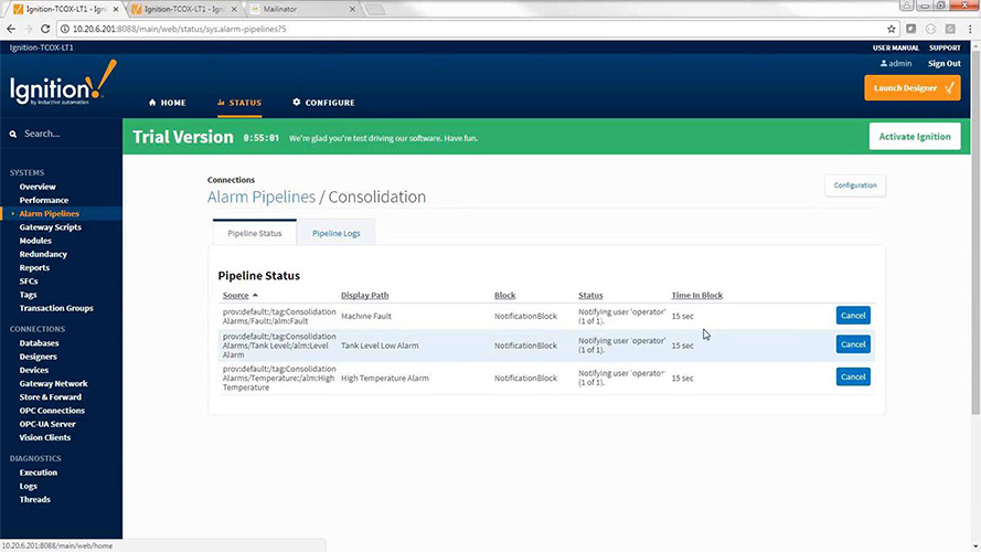 Alarm Consolidation Demo Inductive Automation